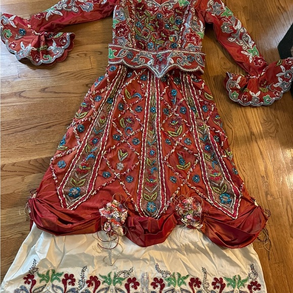 Dresses | Bride Henna Thobe Stunning Color Full Beads | Poshmark